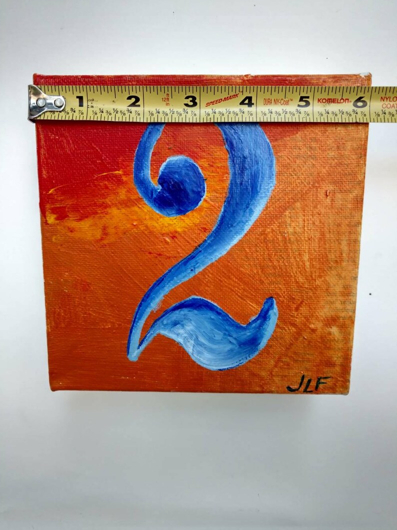 The Number 2 (two). an Original Acrylic Painting on Canvas by JLF. - Etsy