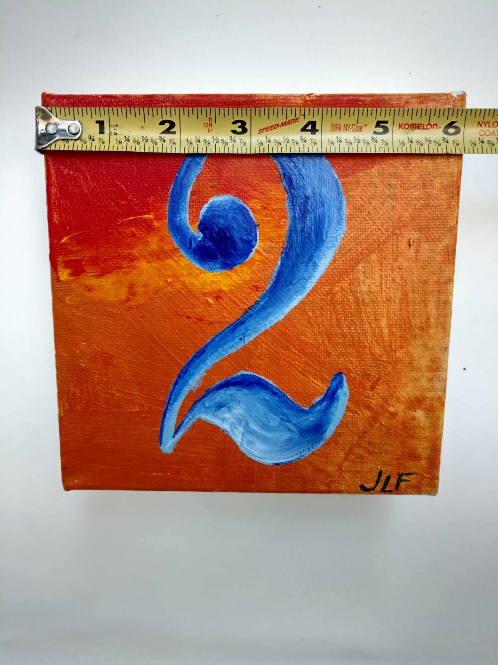 The Number 2 (two). an Original Acrylic Painting on Canvas by JLF. - Etsy
