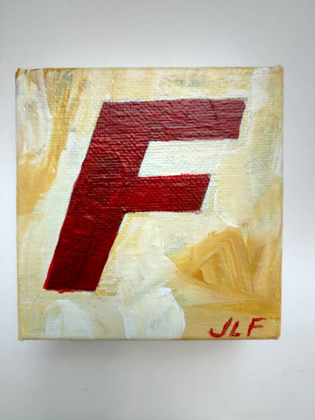 This is the Letter 'F' an Original Acrylic Painting on Canvas by JLF ...