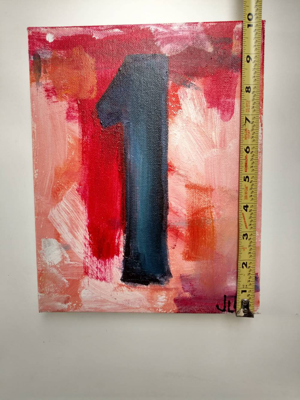 Number 1 one Acrylic Painting by JLF - Etsy