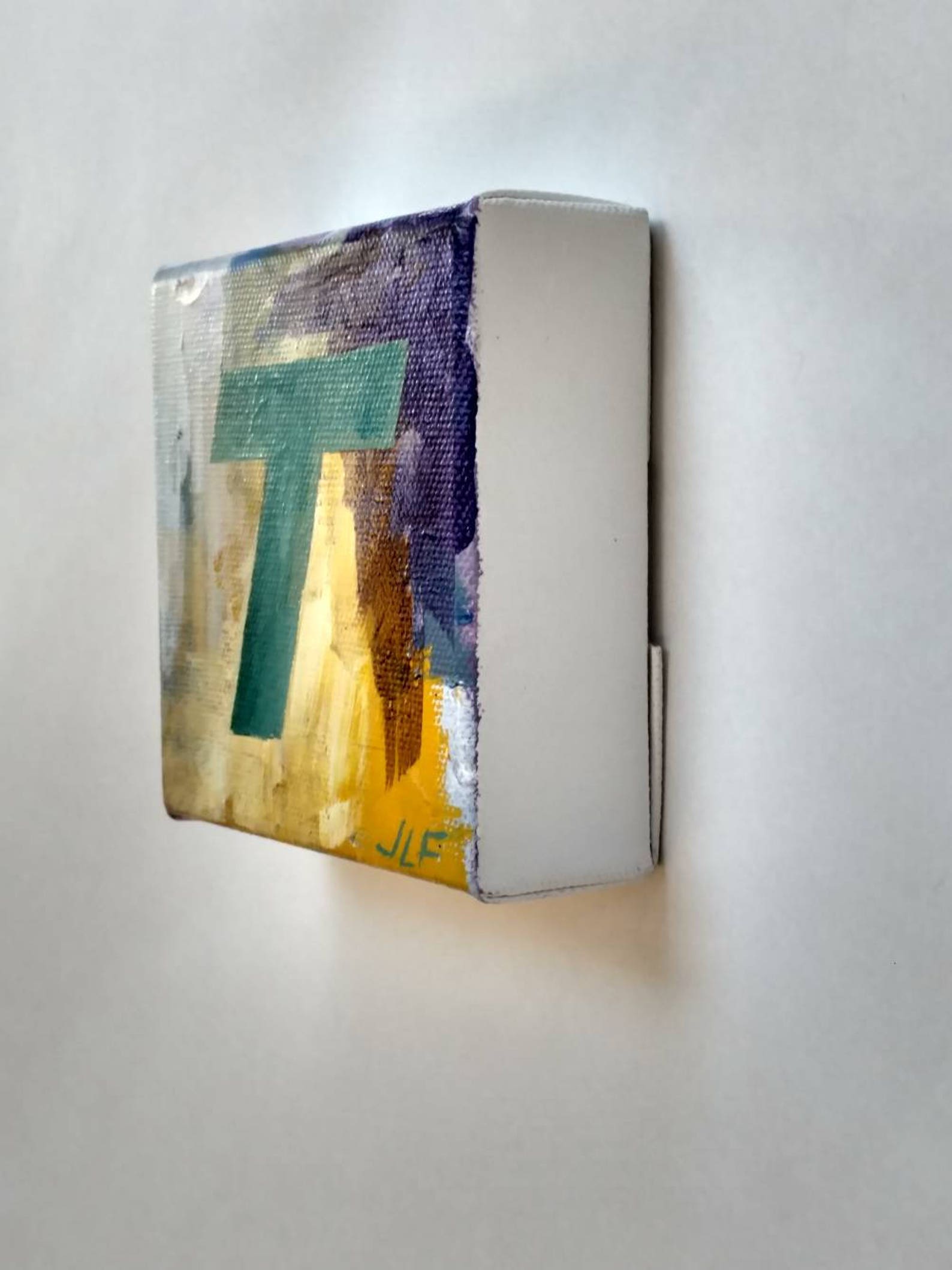 The Letter T an Original Acrylic Painting on Canvas by JLF. - Etsy