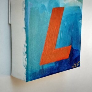 The Letter L an Original Acrylic Painting on Canvas by JLF. - Etsy