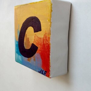 The Letter C an Original Acrylic Painting on Canvas by JLF. - Etsy