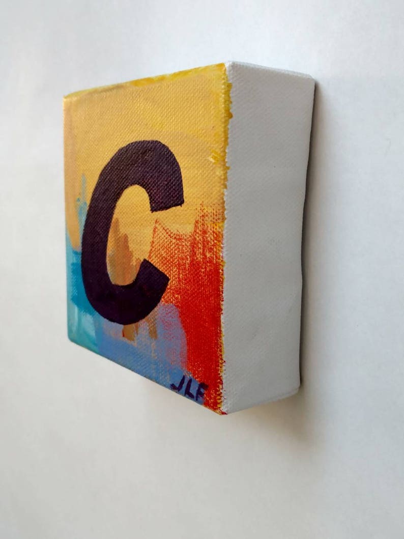 The Letter C an Original Acrylic Painting on Canvas by JLF. - Etsy