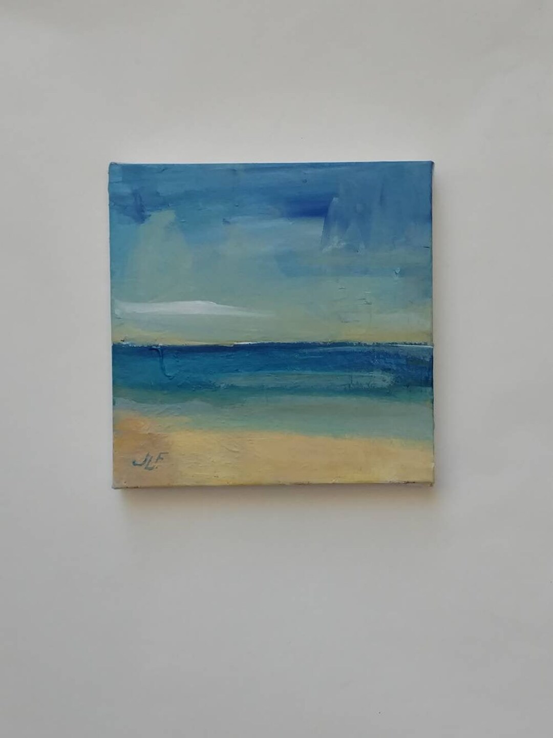 This is "reductionist Seascape" an Original Acrylic Painting on Canvas ...