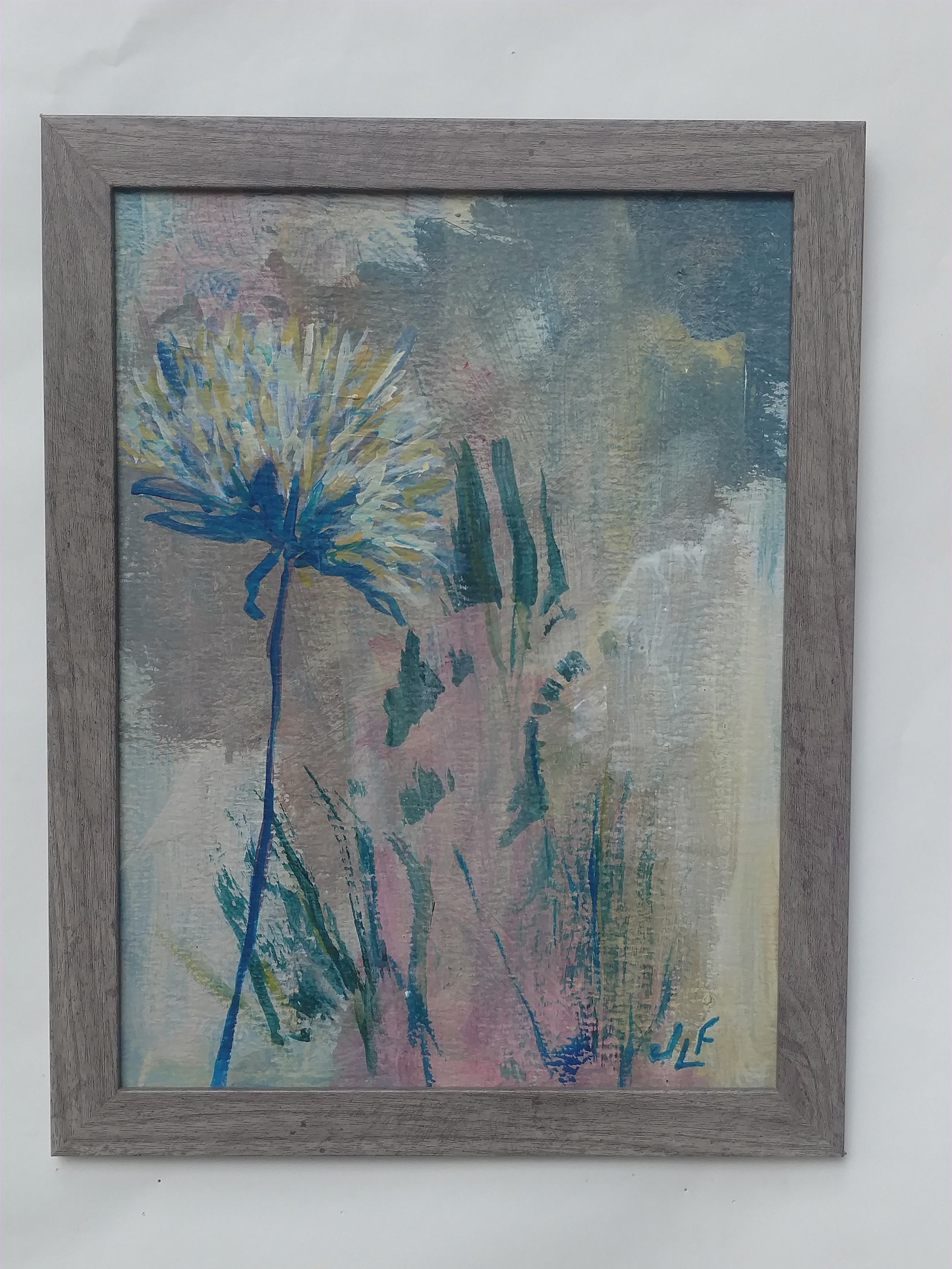 This is "thistle Plant #1 " an Original Acrylic Painting on Water Color ...