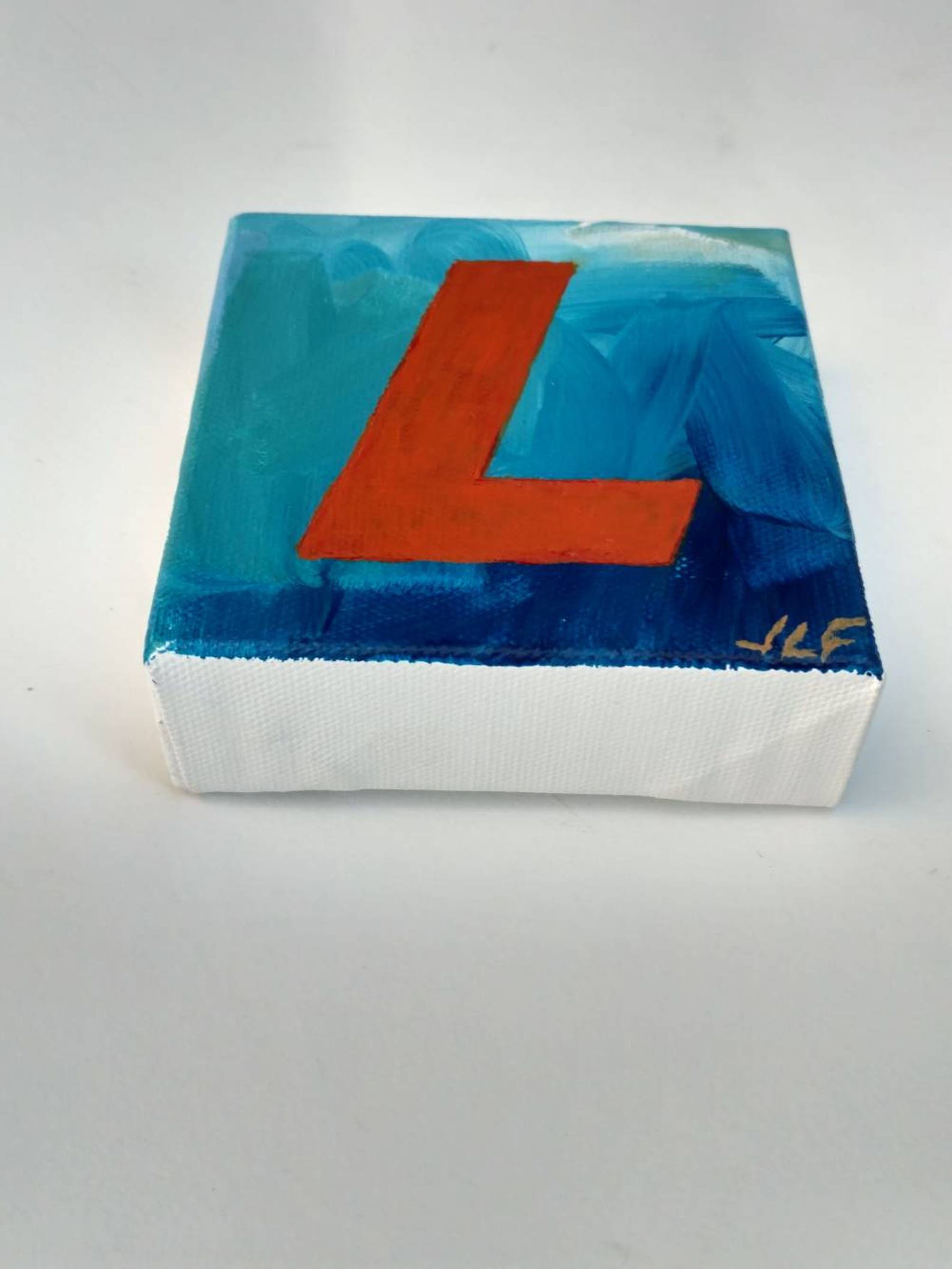 The Letter L an Original Acrylic Painting on Canvas by JLF. - Etsy