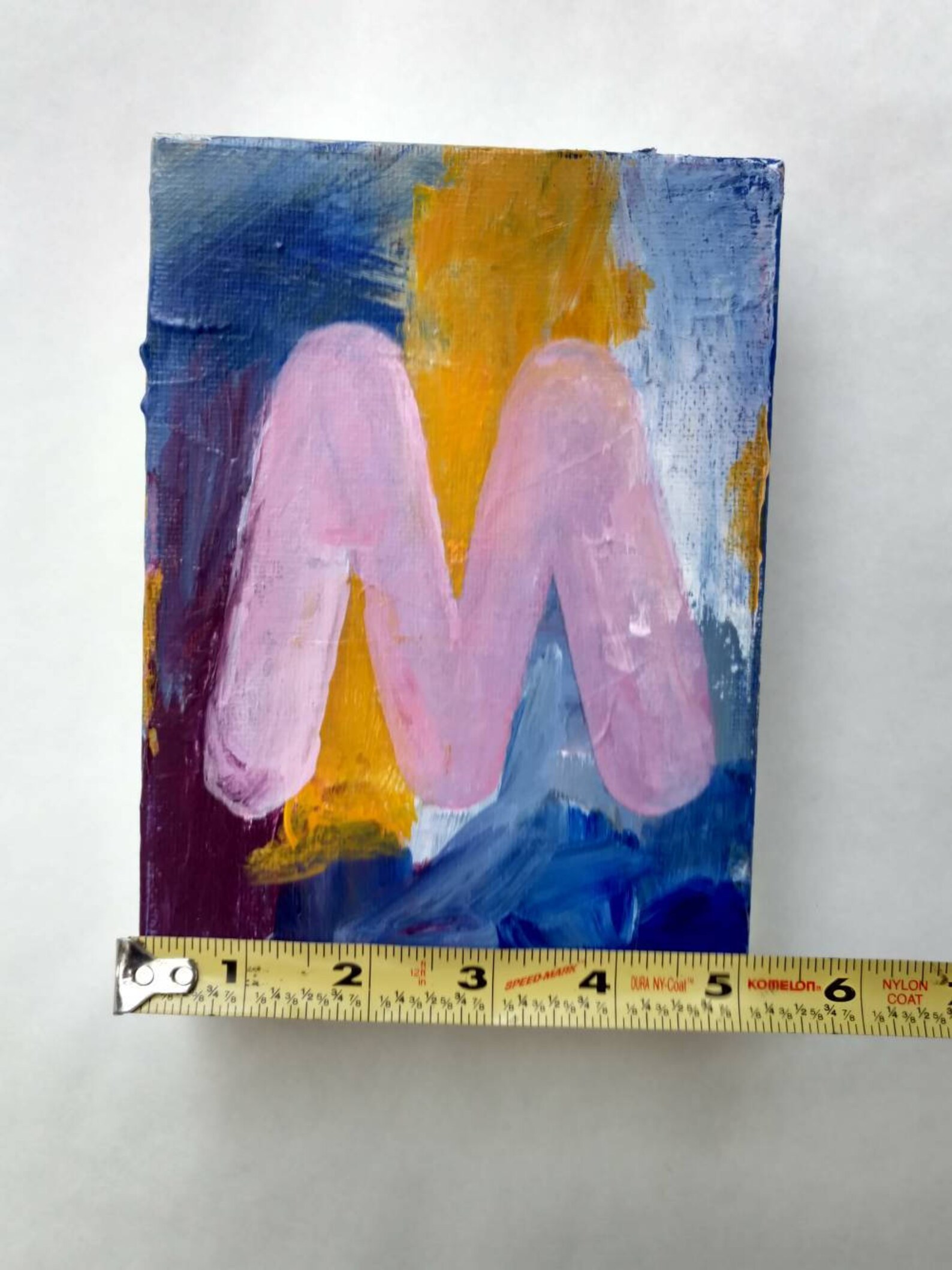 The Letter M an Original Acrylic Painting on Canvas by JLF. - Etsy