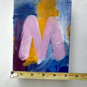 The Letter M an Original Acrylic Painting on Canvas by JLF. - Etsy