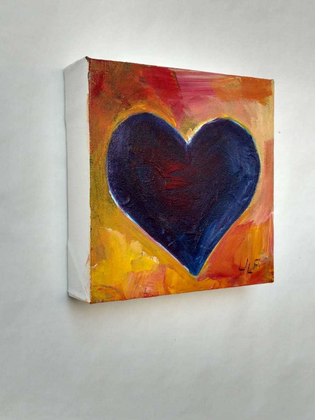 This is blue Heart-3 an Original Acrylic Painting - Etsy
