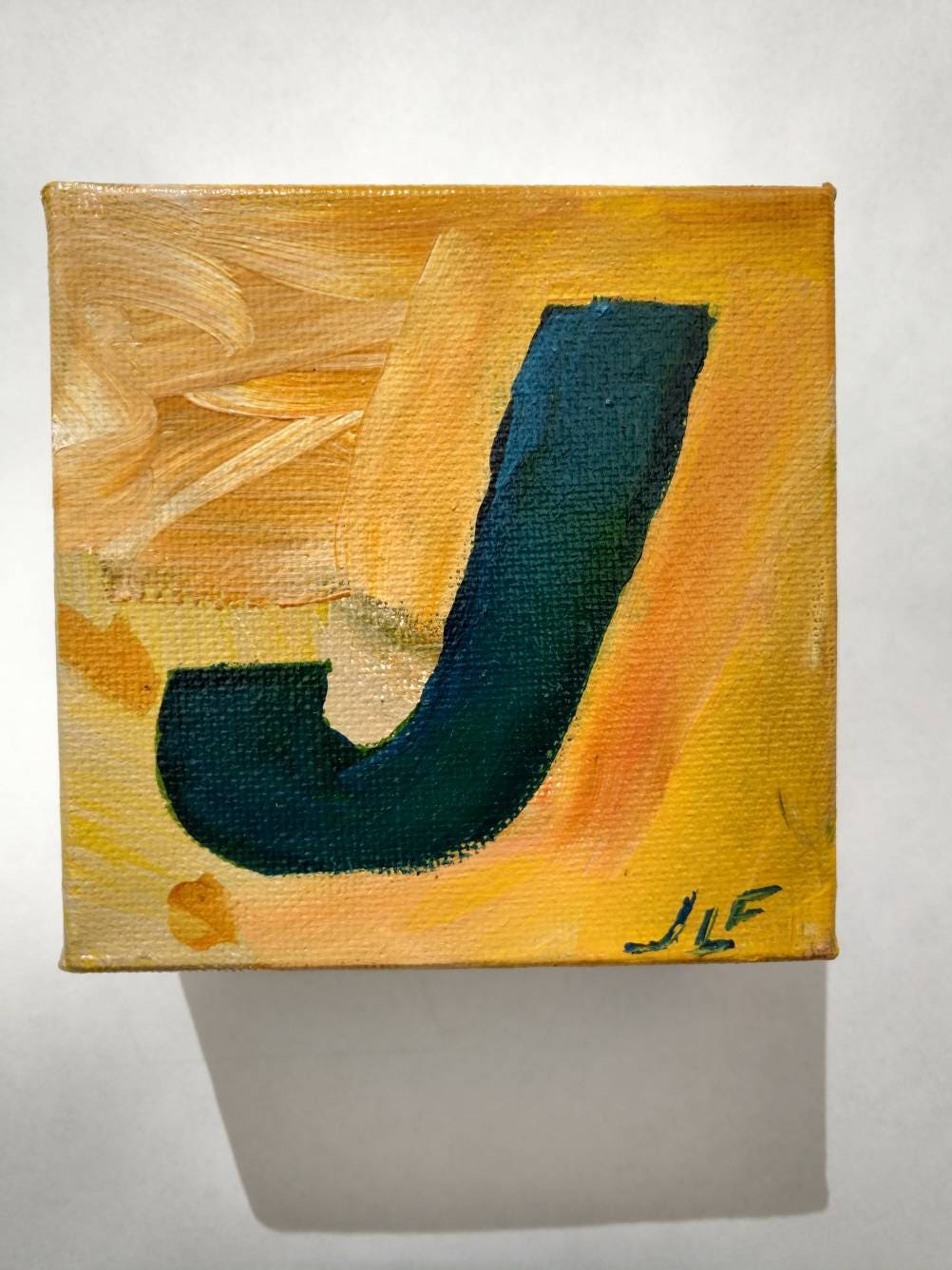 This is the Letter 'J' an Original Acrylic Painting on - Etsy