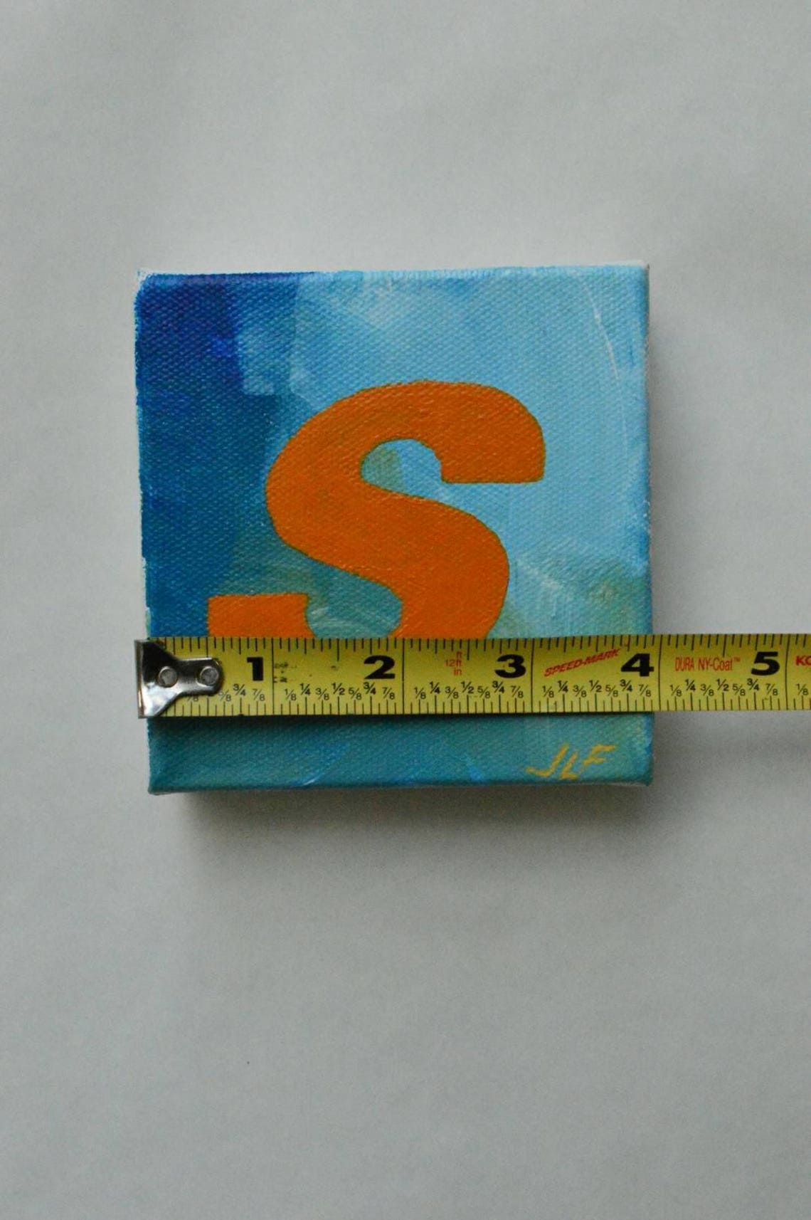 The Letter S an Original Acrylic Painting on Canvas by JLF. - Etsy