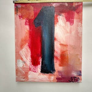 Number 1 (one) Acrylic Painting by JLF - Etsy