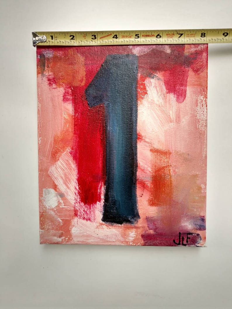 Number 1 (one) Acrylic Painting by JLF - Etsy