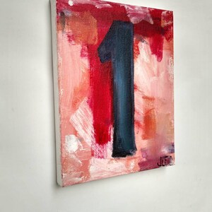 Number 1 (one) Acrylic Painting by JLF - Etsy
