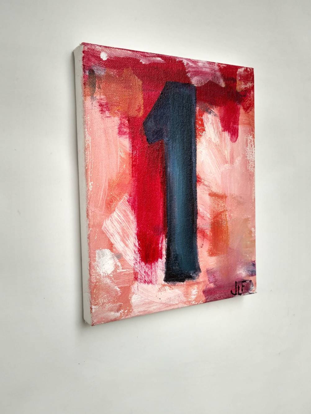 Number 1 one Acrylic Painting by JLF - Etsy