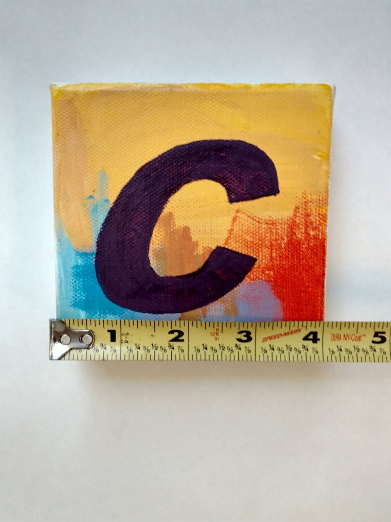 The Letter C an Original Acrylic Painting on Canvas by JLF. - Etsy