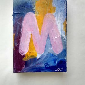 The Letter M an Original Acrylic Painting on Canvas by JLF. - Etsy