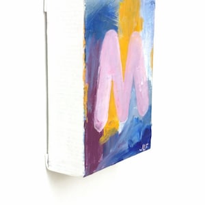 The Letter M an Original Acrylic Painting on Canvas by JLF. - Etsy