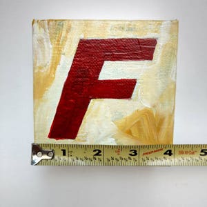 This is the Letter 'F' an Original Acrylic Painting on Canvas by JLF ...