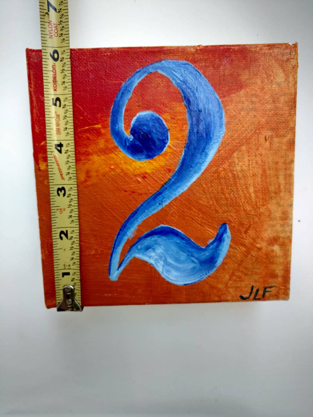 The Number 2 (two). an Original Acrylic Painting on Canvas by JLF. - Etsy