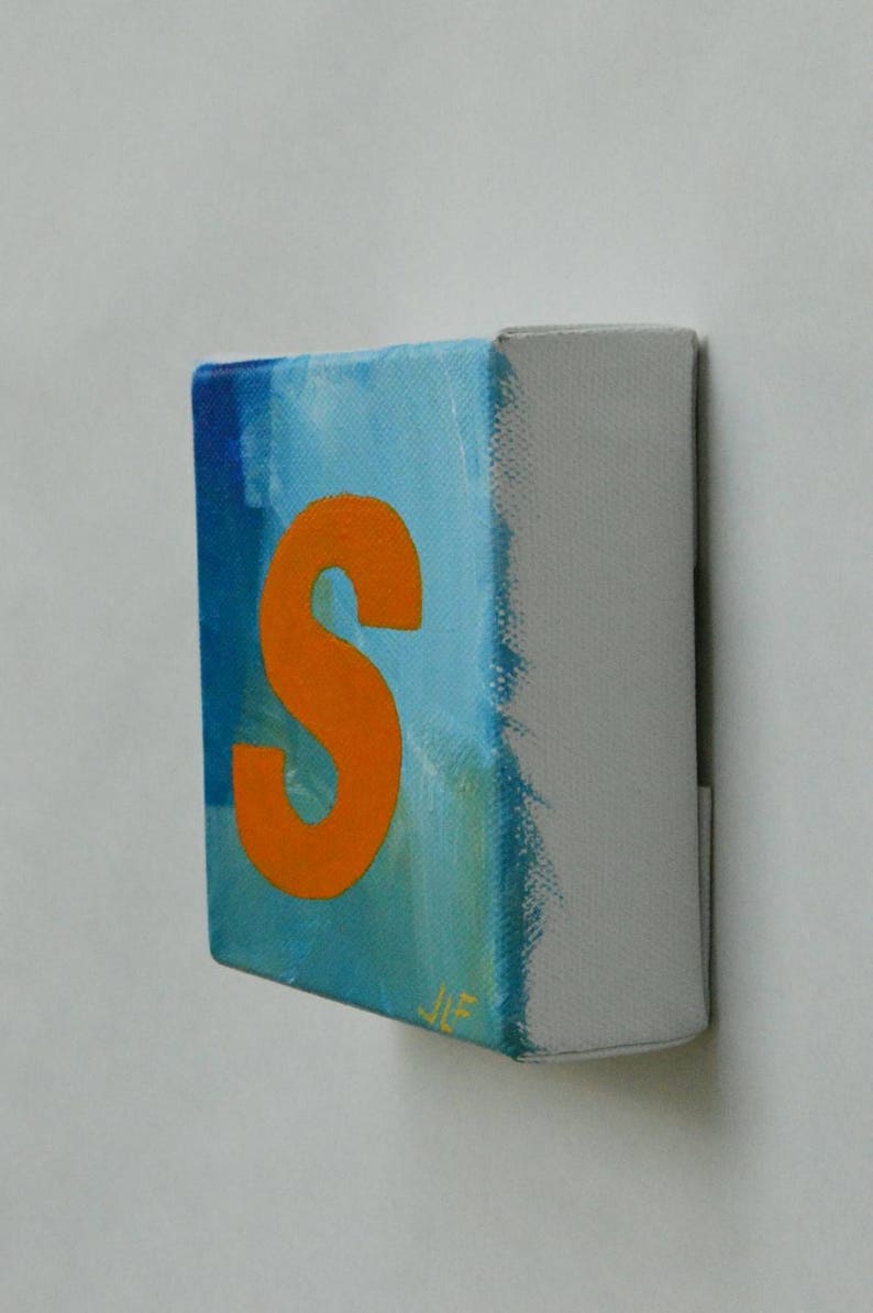 The Letter S an Original Acrylic Painting on Canvas by JLF. - Etsy