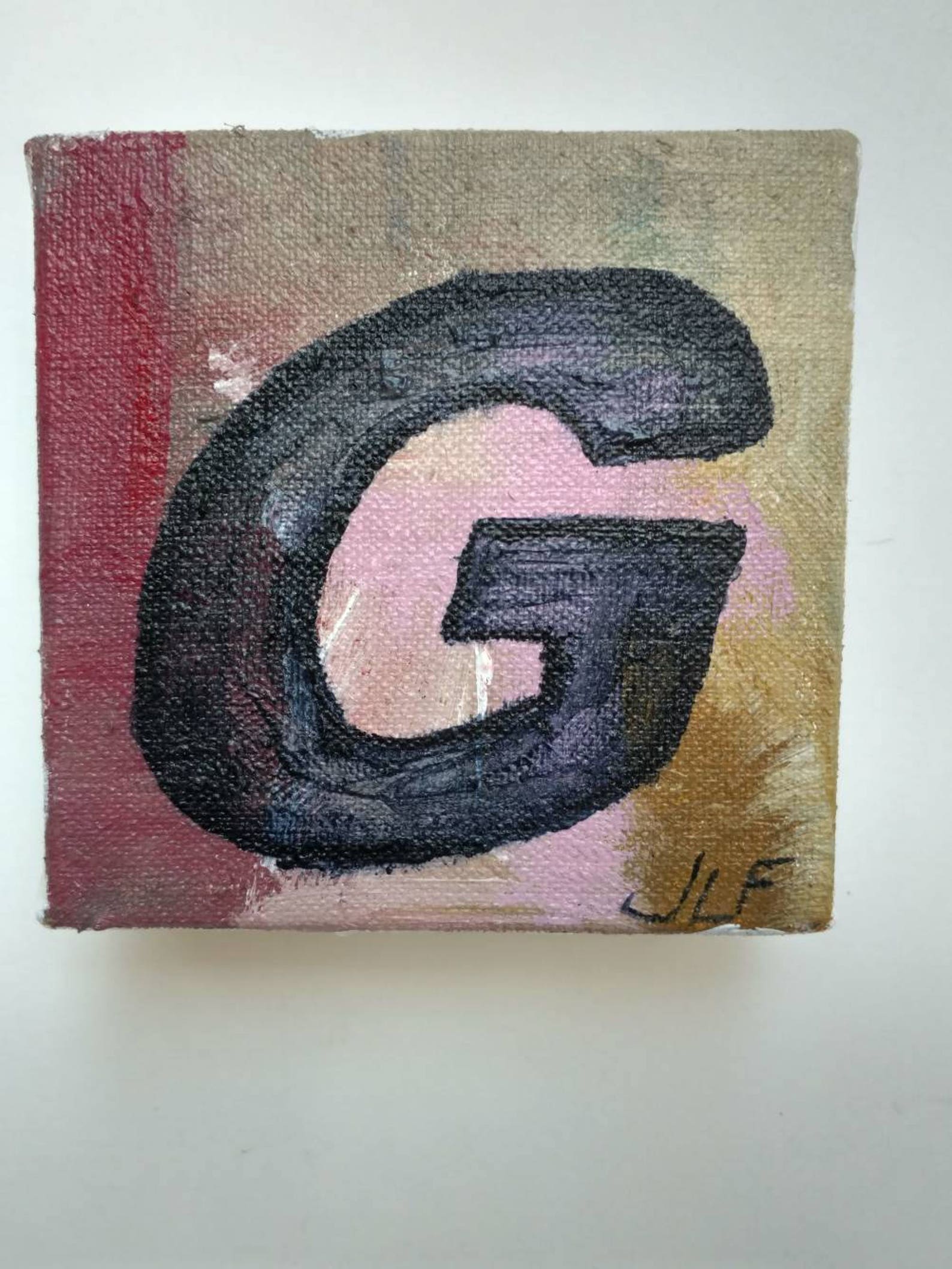 The Letter 'G' an Original Acrylic Painting on Canvas by JLF. - Etsy