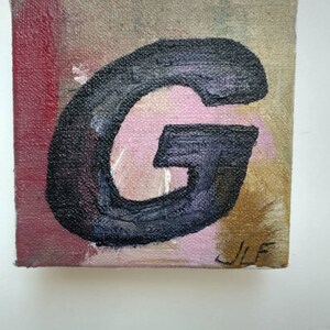 The Letter 'G' an Original Acrylic Painting on Canvas by JLF. - Etsy