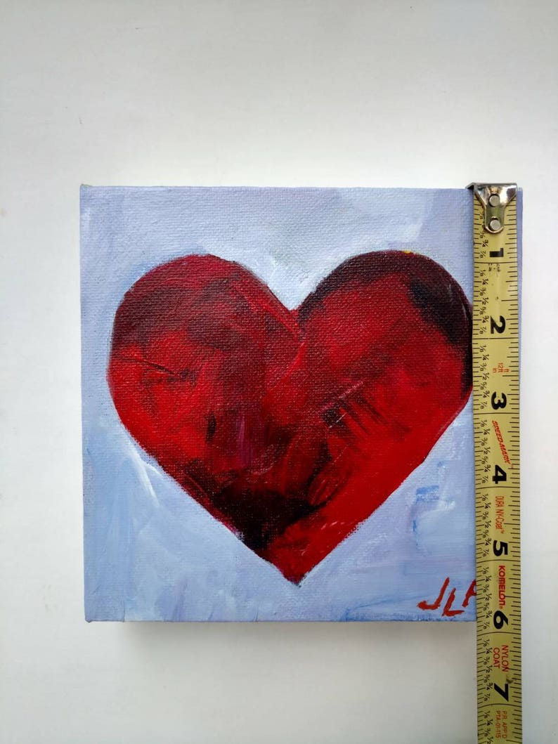 Heart an Original Acrylic Painting on Canvas by JLF. - Etsy