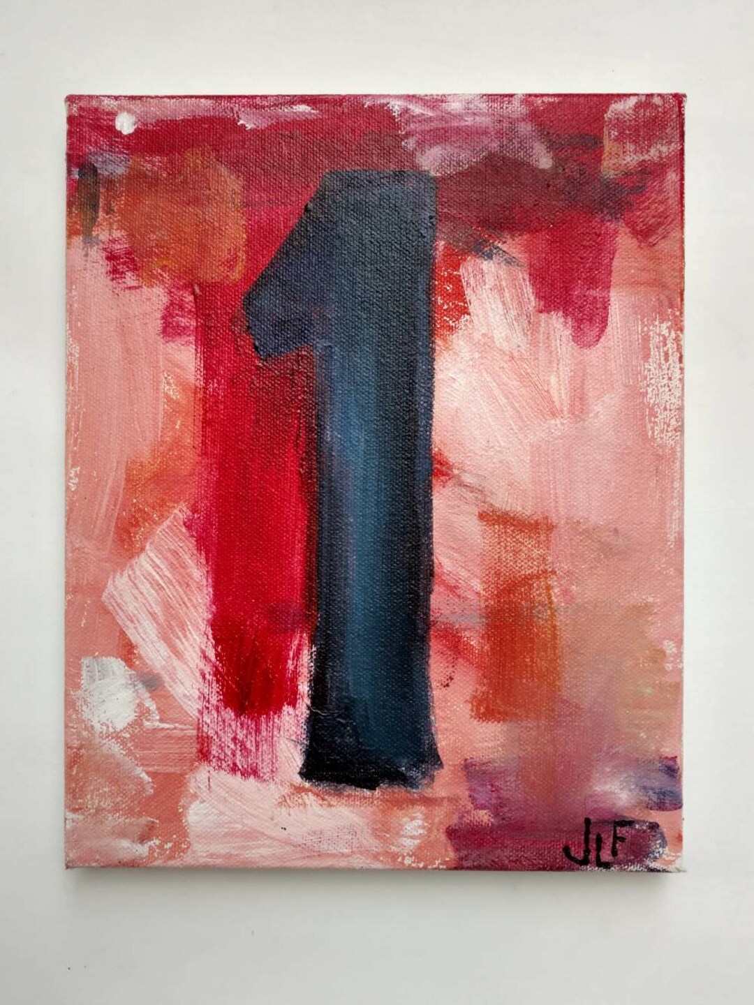 Number 1 (one) Acrylic Painting by JLF - Etsy