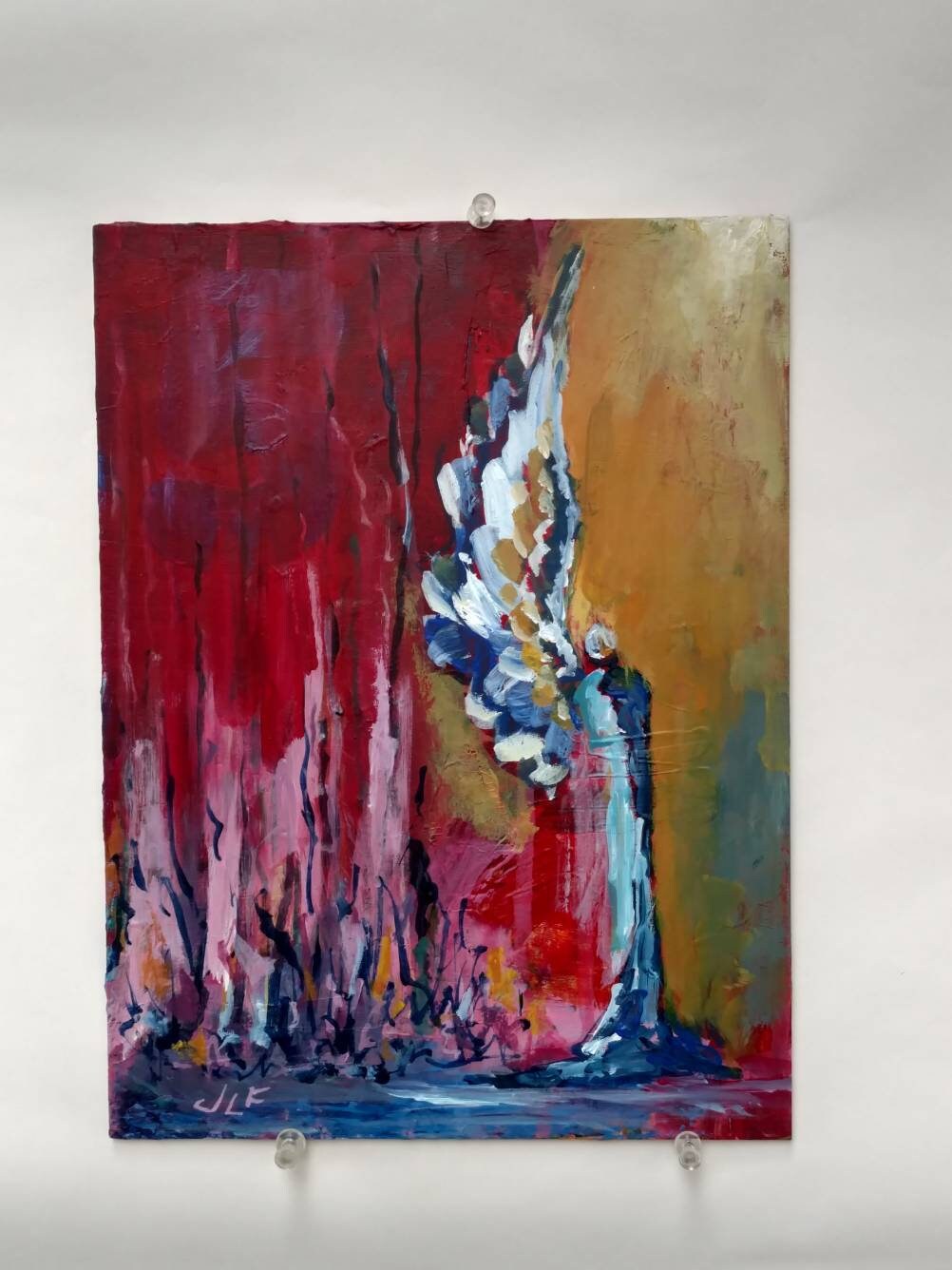 This is watchful Angel an Original Acrylic Painting on Panelboard by ...