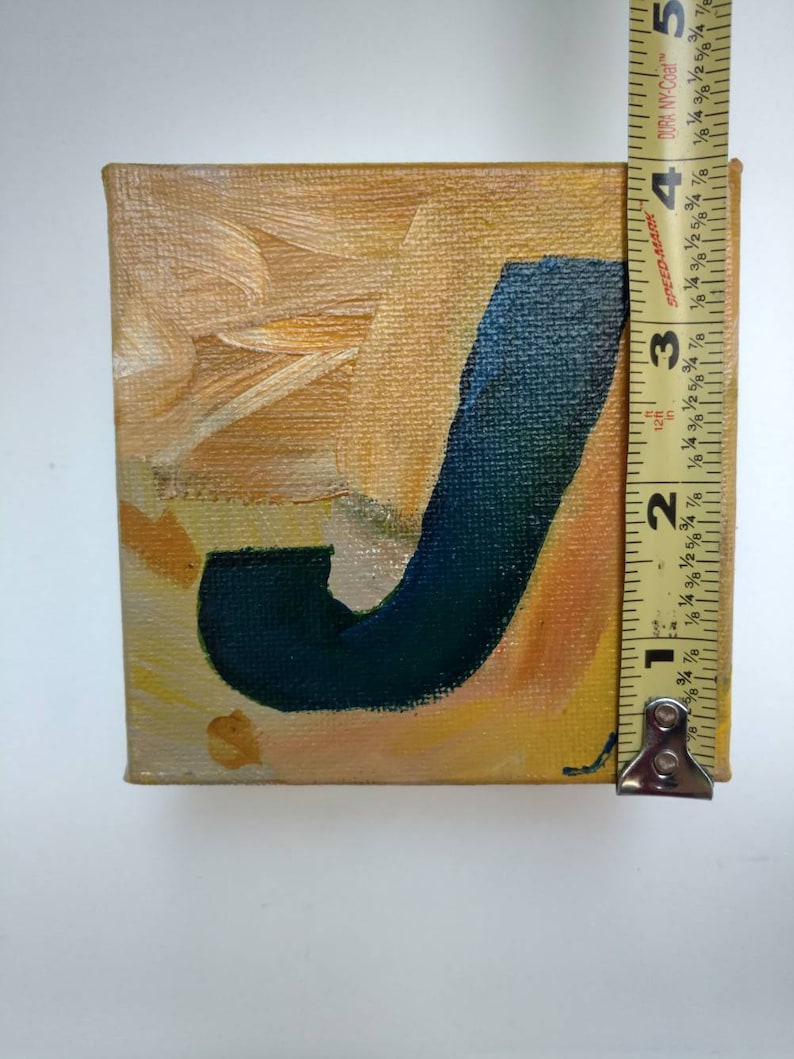 This is the Letter 'J' an Original Acrylic Painting on Canvas by JLF ...