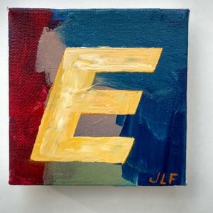 This is "e-2" an Original Acrylic Painting on Canvas of the Letter E by ...
