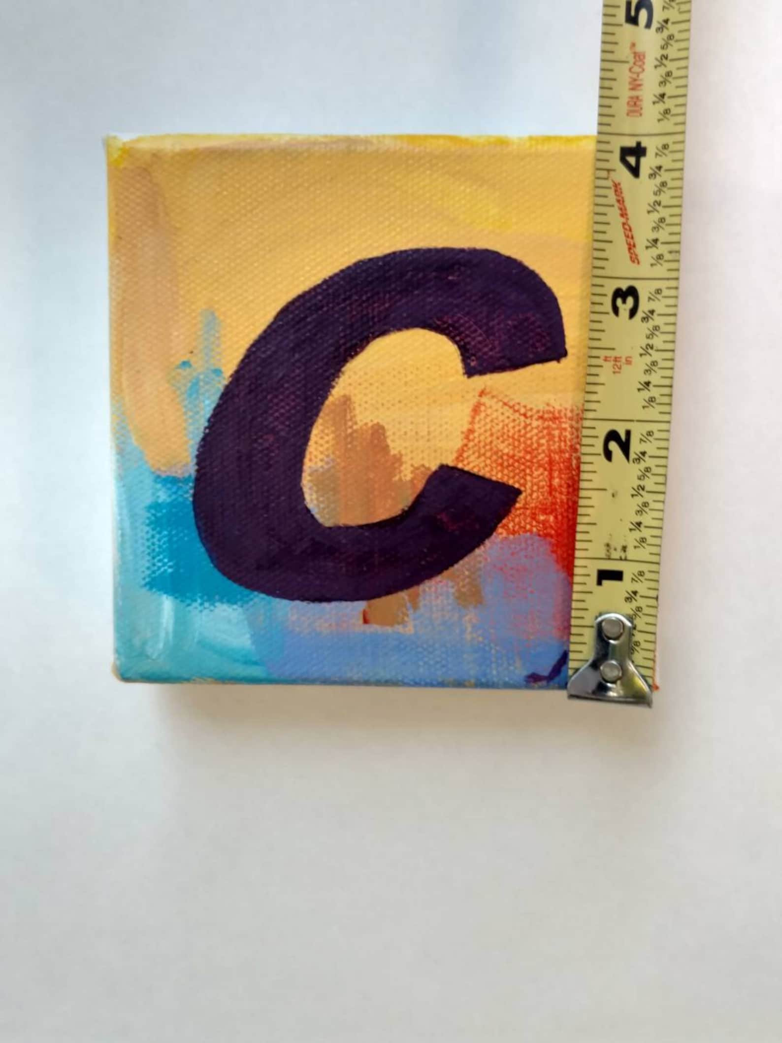 The Letter C an Original Acrylic Painting on Canvas by JLF. - Etsy