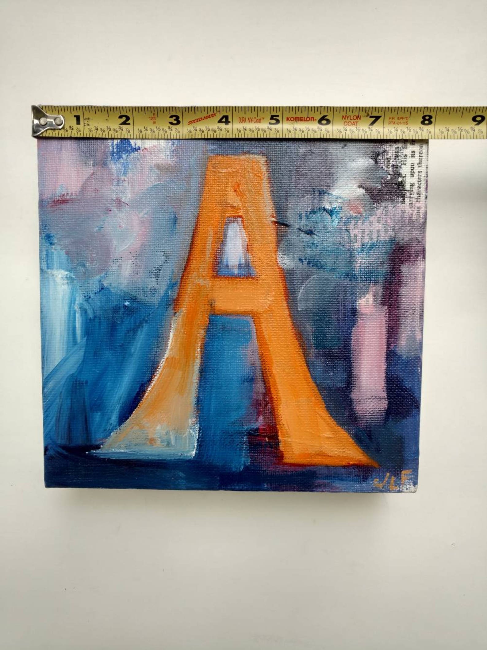 Letter A Acrylic Monogram Painting by JLF - Etsy
