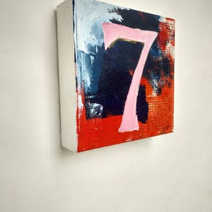 Number 7 Acrylic Painting by JLF - Etsy