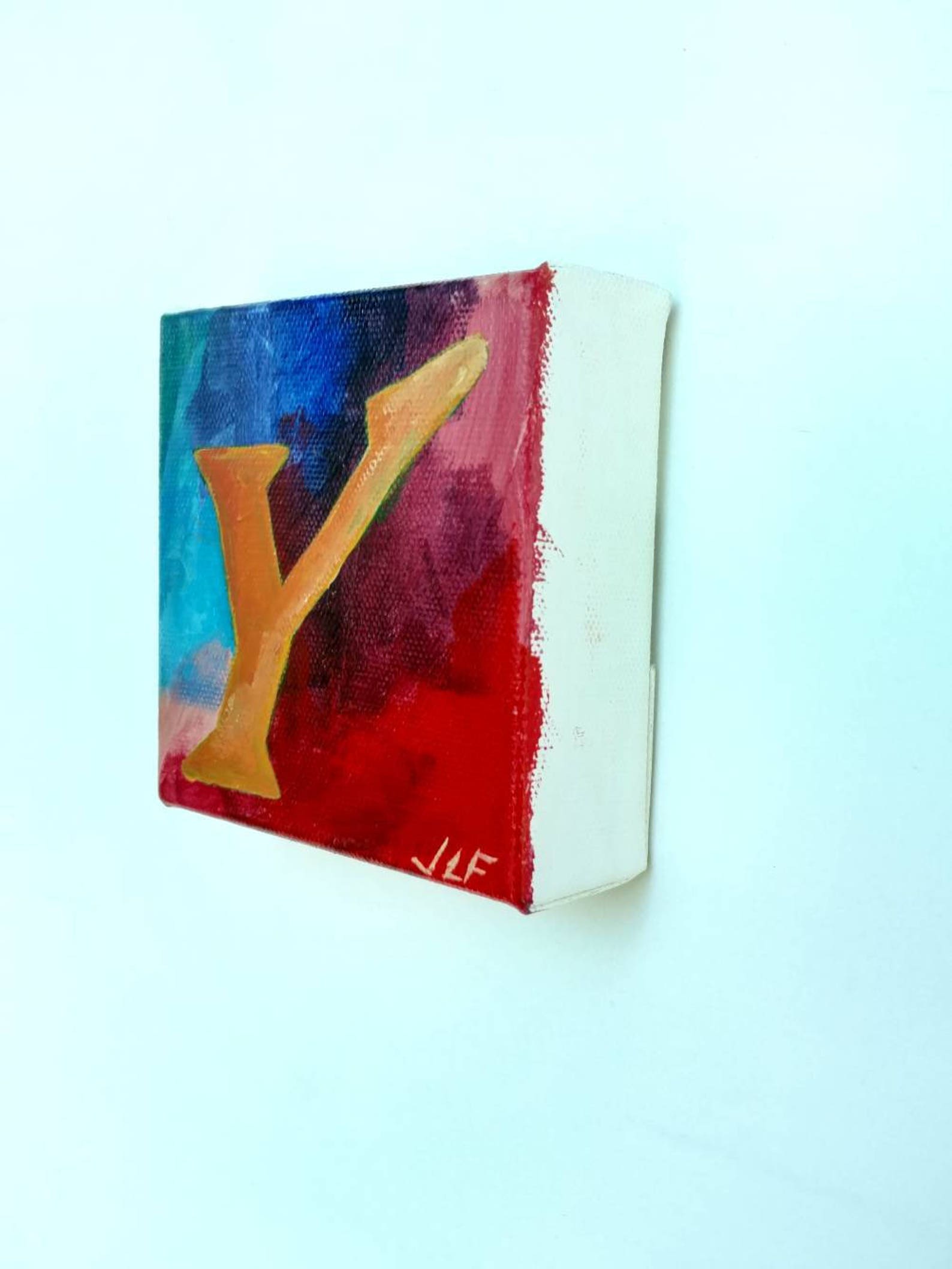 This is the Letter Y an Original Acrylic Painting on Canvas by - Etsy