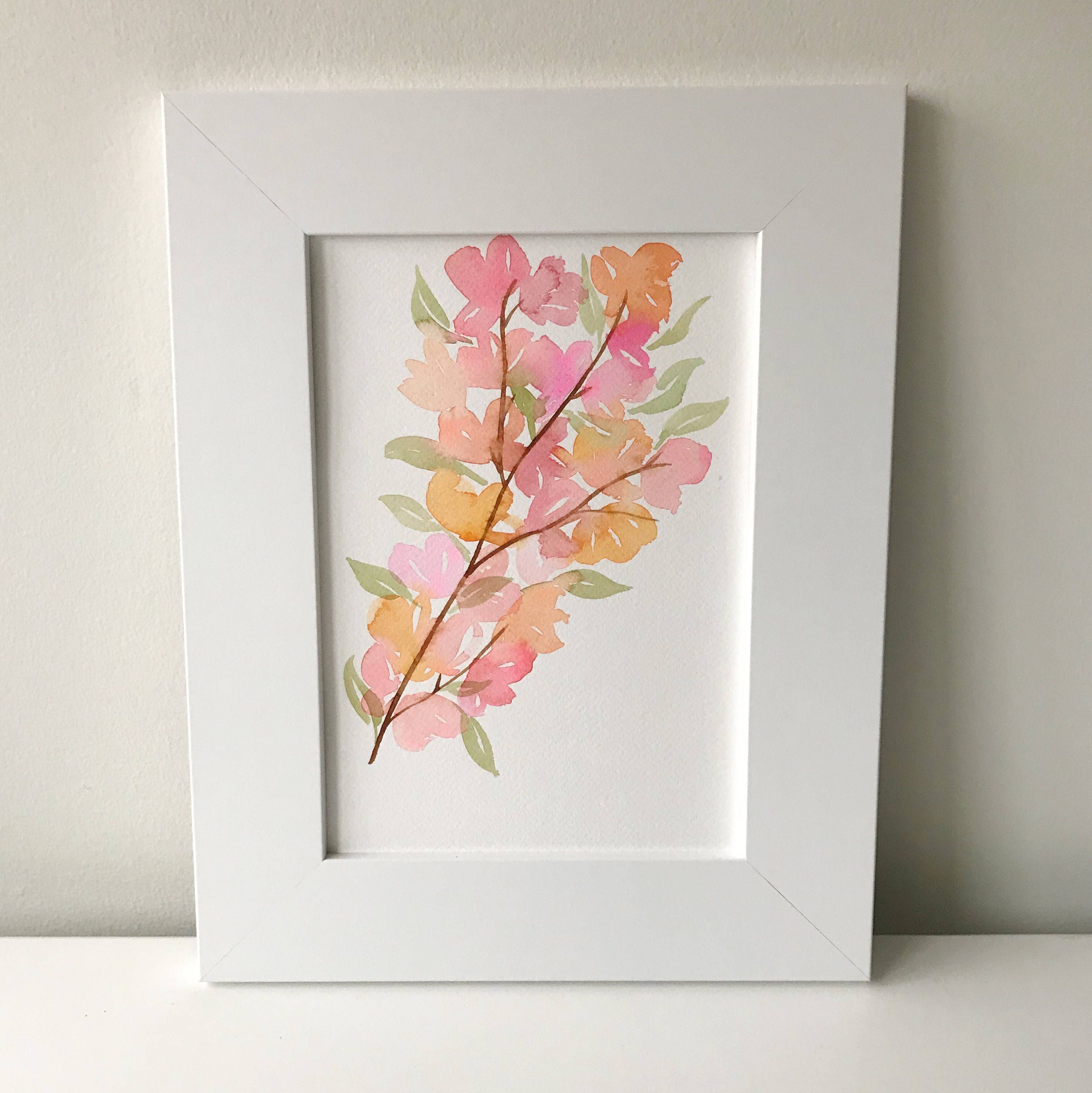 Flowers Watercolor, Spring Painting, Original Watercolor, Floral ...