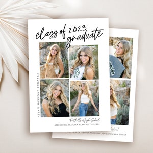 Graduation Announcement 2024, Senior Announcement Card, Minimalist ...