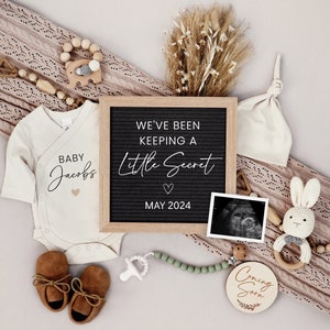 Little Secret Pregnancy Announcement: Customizable Sonogram (digital ...