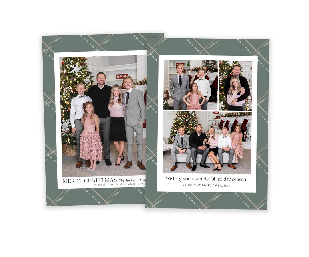 Happy Holidays Card Template | Holiday Cards Template 5x7 | Christmas ...