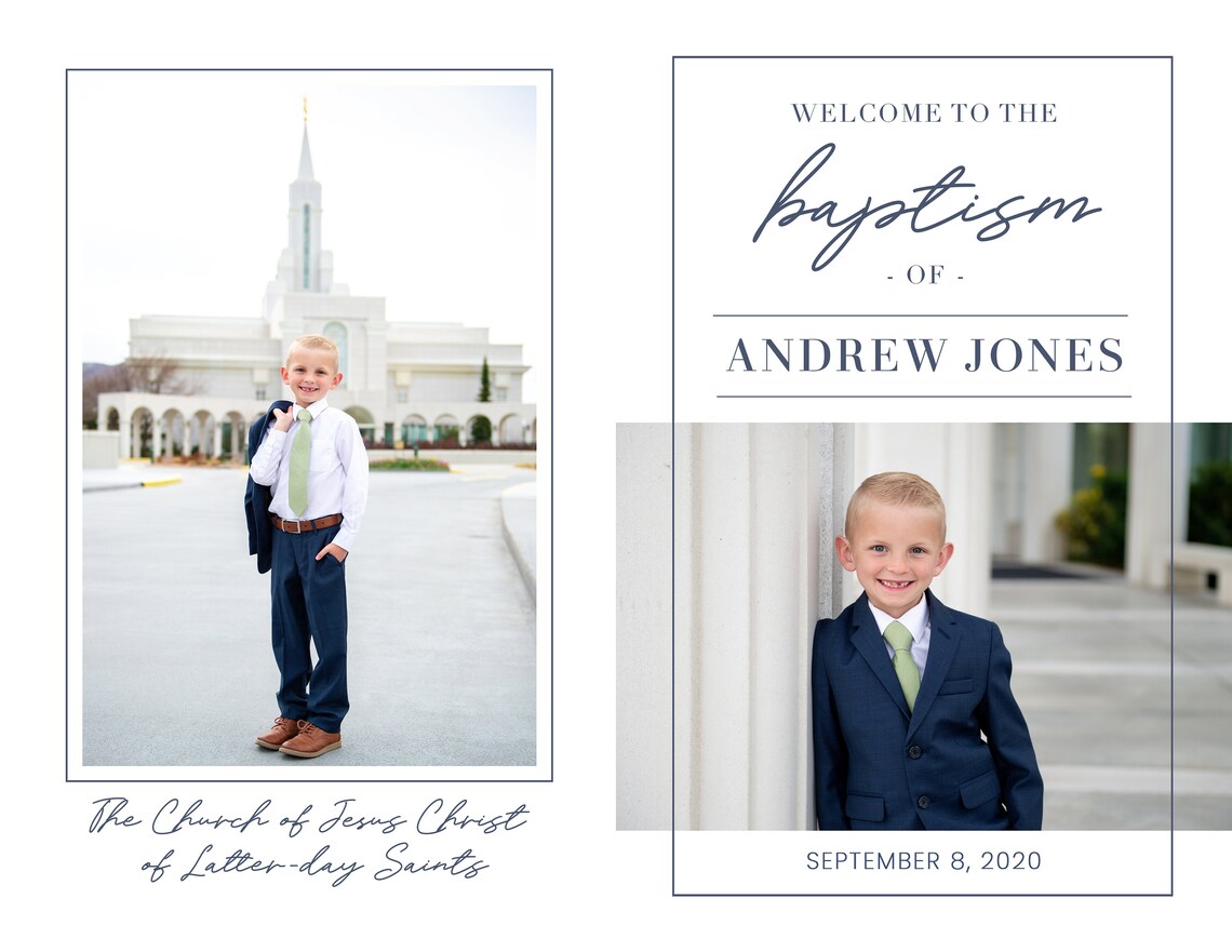 LDS Baptism Program Template: Easy to Edit (digital Download) - Etsy