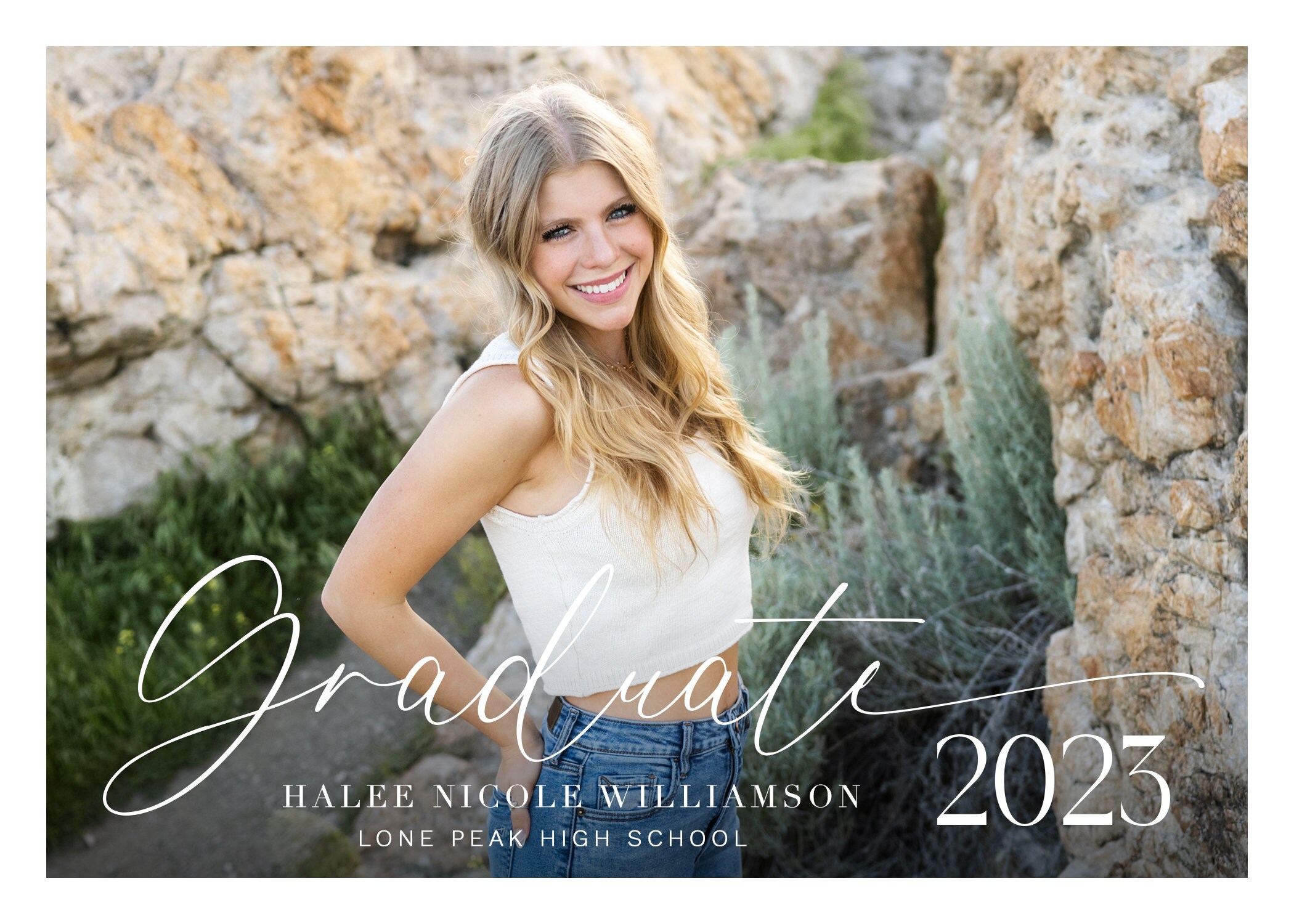 Graduation Announcement 2023, Senior Announcement Card, Minimalist ...