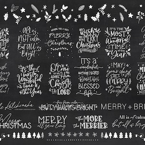 Christmas Word Art SVG Bundle: Holiday Overlays (digital Download) - Etsy