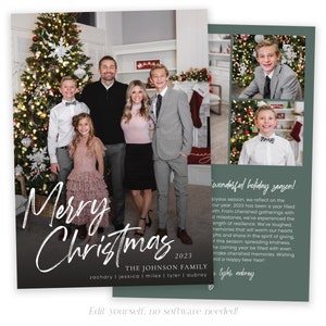 Christmas Card Template | Christmas Cards Template | 2023 Holiday Card ...
