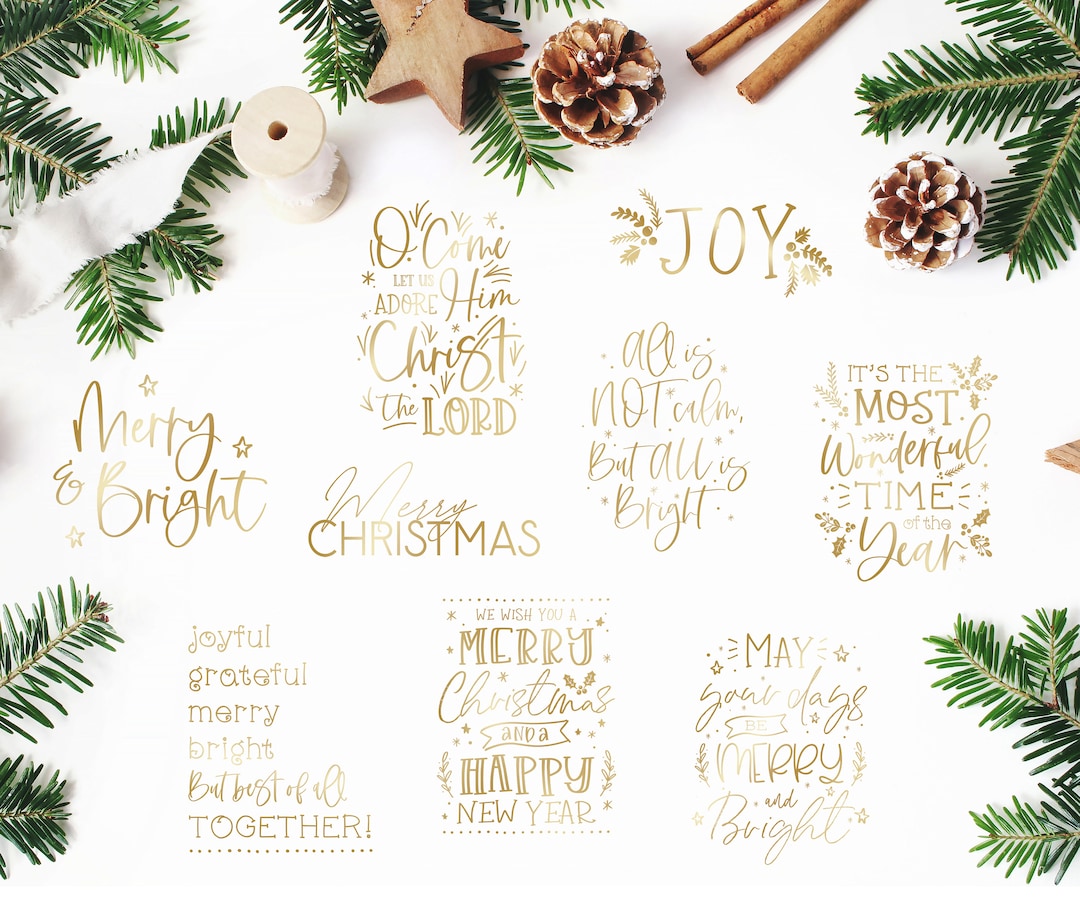 Christmas Overlays - Holiday Word Art - Overlays for Photographers ...