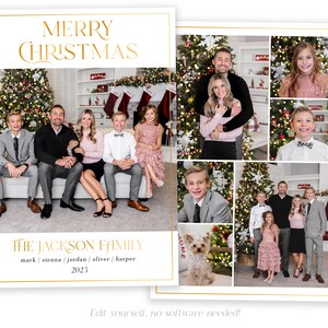 Christmas Card Template | Christmas Cards Template | 2023 Minimalist ...