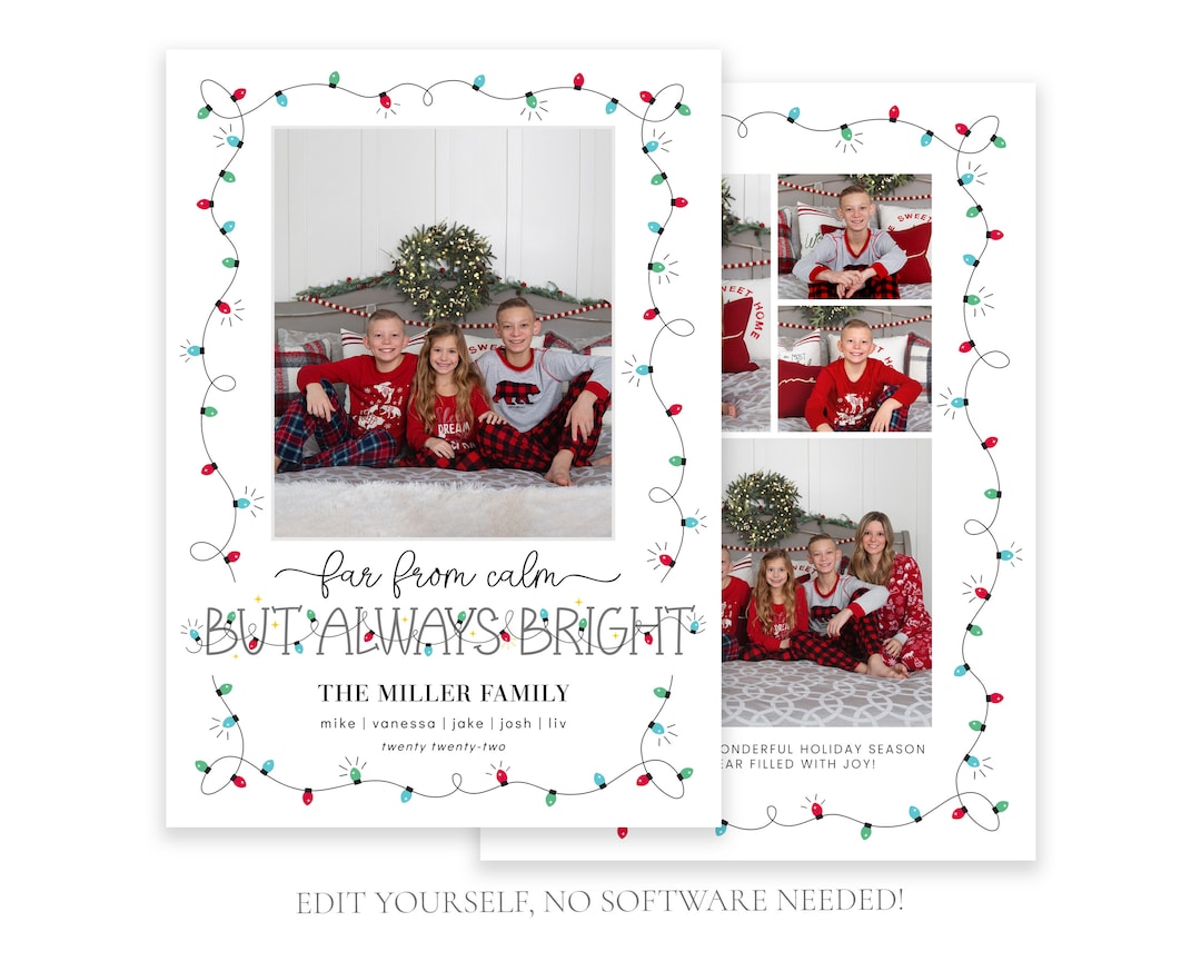 Funny Christmas Card Template | All is Not Calm Christmas Cards ...