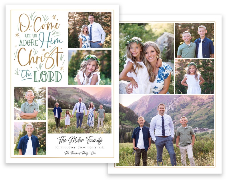 Religious Christmas Card Template Christmas Cards Template - Etsy