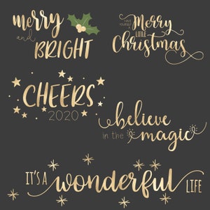 Christmas Overlays - Holiday Word Art - Overlays for Photographers ...